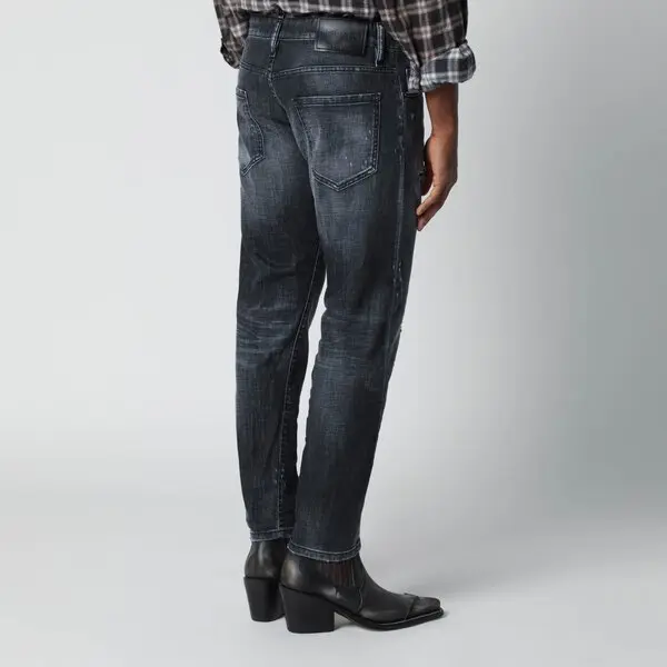 Dsquared2 Slim Washed Jeans With Distressed Details