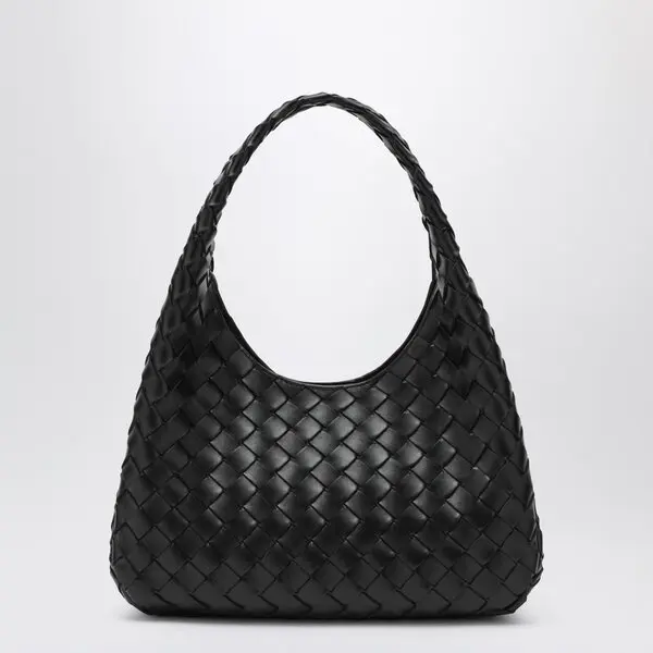 Bottega Veneta Intrecciato Leather Campana Bag - Black