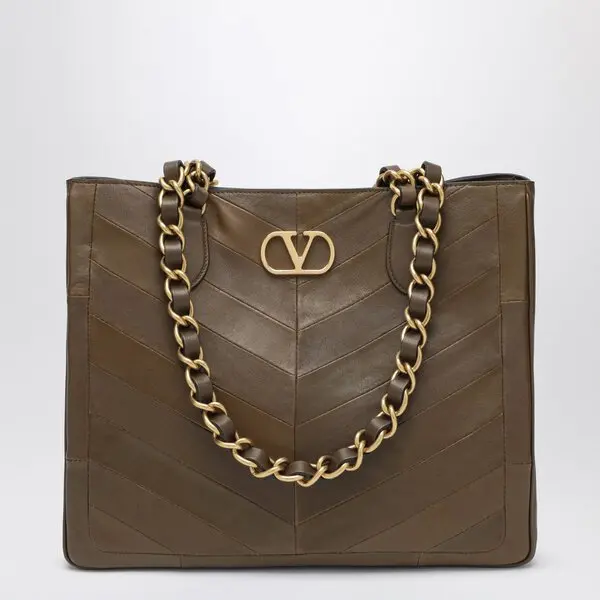 Valentino Garavani Laseine Chevron Nappa Shopping Bag