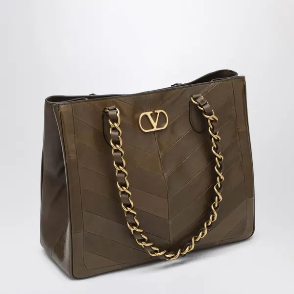 Valentino Garavani Laseine Chevron Nappa Shopping Bag