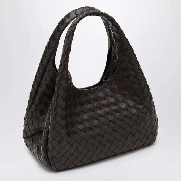 Bottega Veneta Medium Campana Shoulder Bag In Intrecciato Leather - Brown