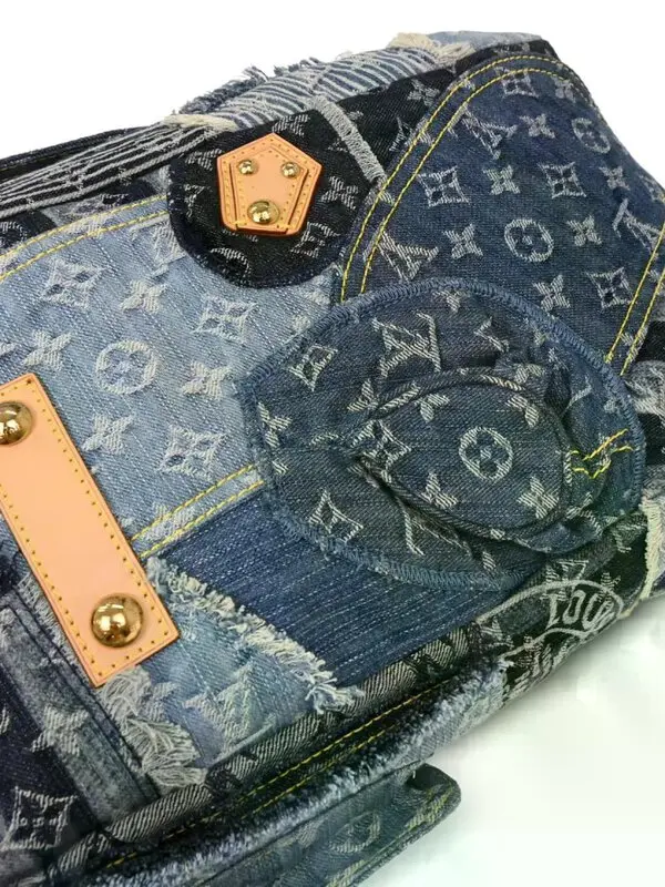LOUIS VUITTON 2007 Bowly Monogram Patchwork Handbag - Blue