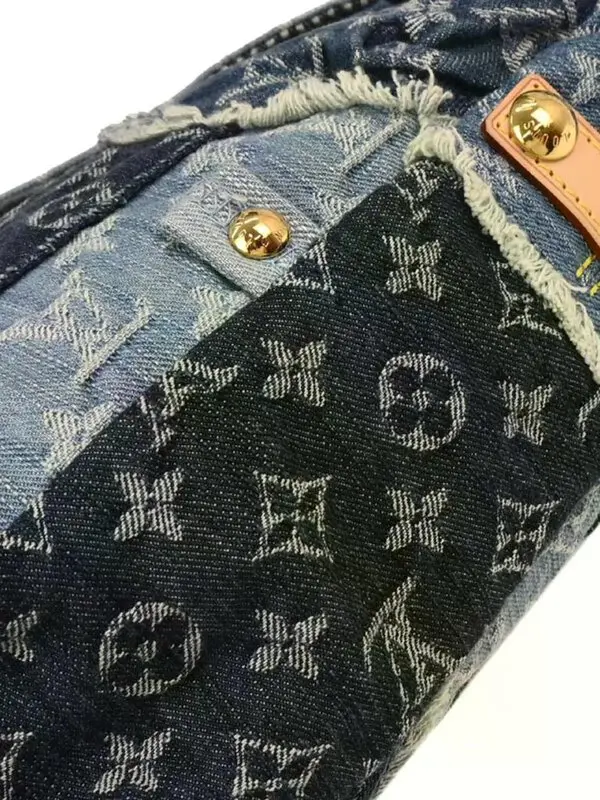 LOUIS VUITTON 2007 Postie Monogram Patchwork Shoulder Bag - Blue