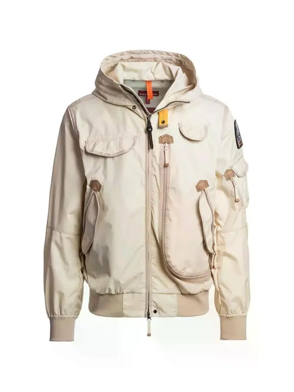PARAJUMPERS Logo-patch Hooded Jacket - Neutrals