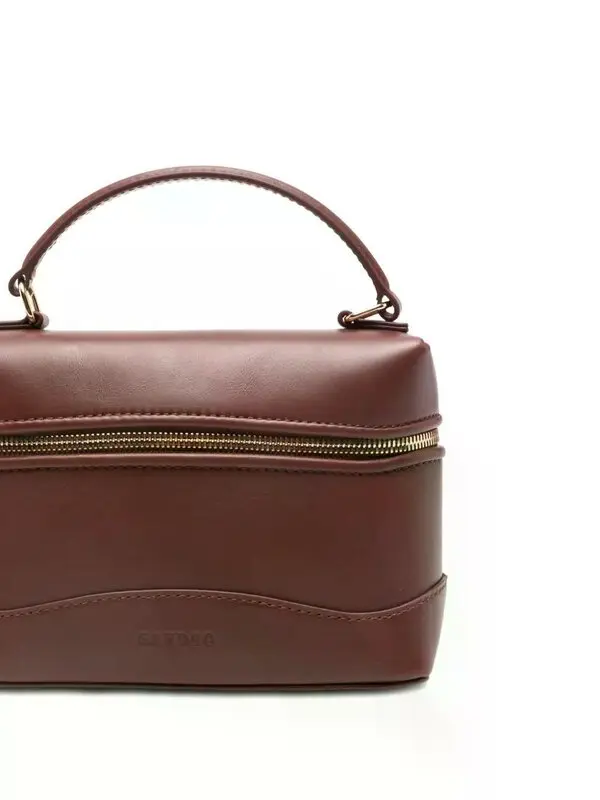 Sandro Leather Top Handle Bag - Brown