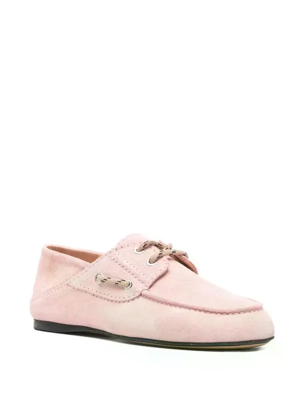 Sandro Suede Lace-up Loafers - Pink
