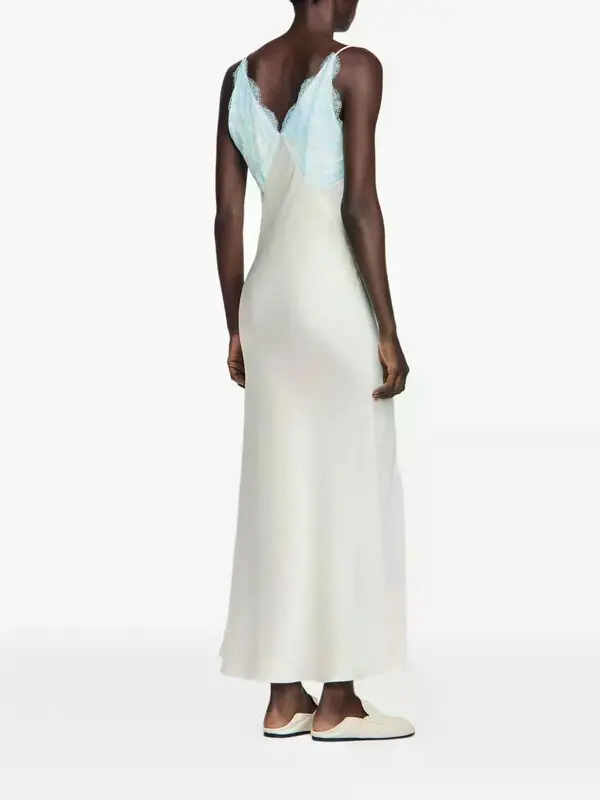 Sandro Maxi Lace-detail V-neck Dress
