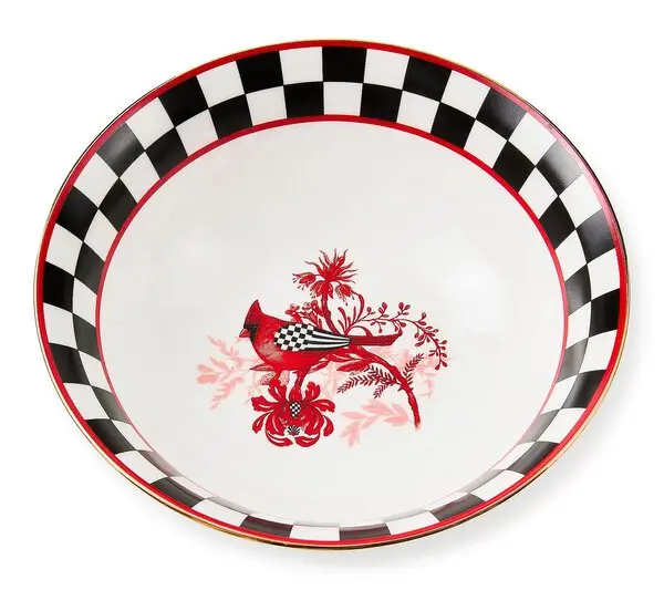 MACKENZIE-CHILDS Cardinal Toile Bowl - One-color