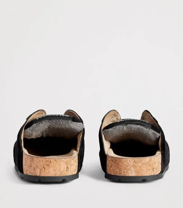 Balenciaga Suede Dumbo Mules - Black
