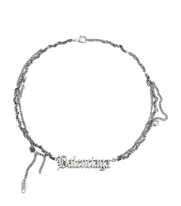 Balenciaga Typo Destroyed Necklace - Neutral