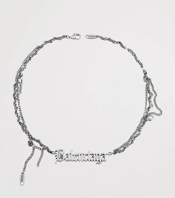 Balenciaga Typo Destroyed Necklace