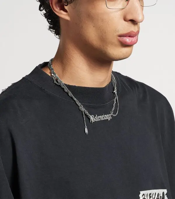 Balenciaga Typo Destroyed Necklace