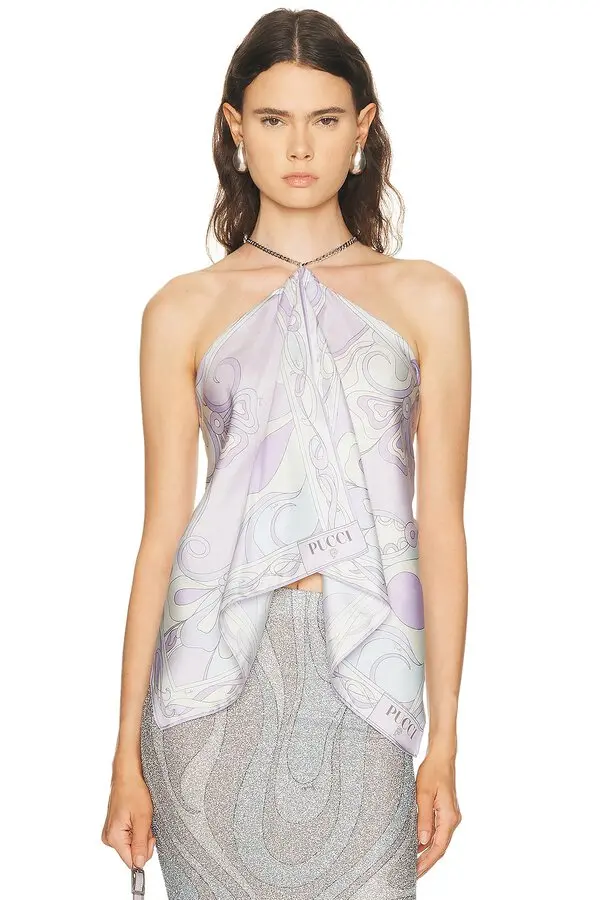 Emilio Pucci Silk Halter Top