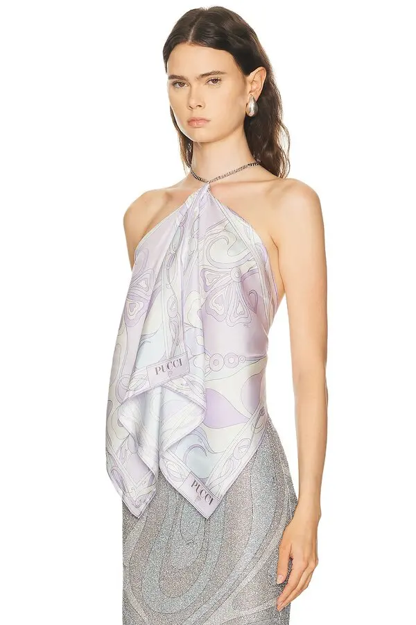 Emilio Pucci Silk Halter Top