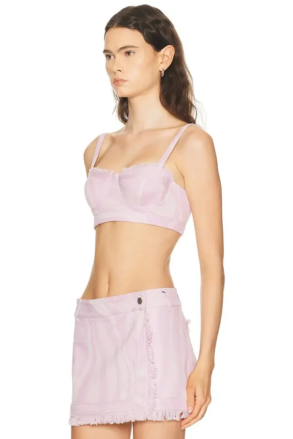 Emilio Pucci Bralette Top In Lavender