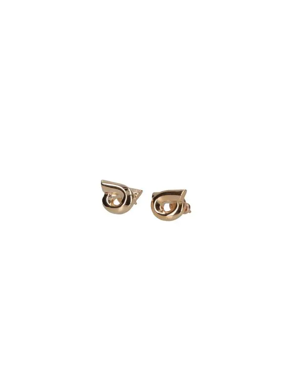 FERRAGAMO Logo Earrings - Gold