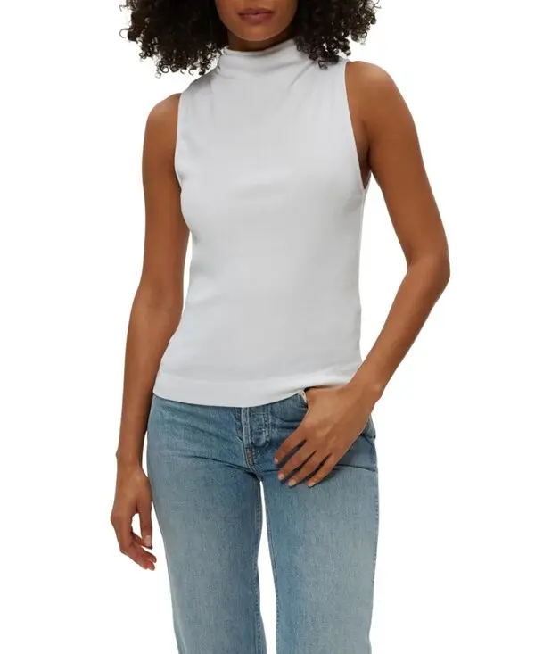 Michael Stars Chiarra Drape Neck Tank - White