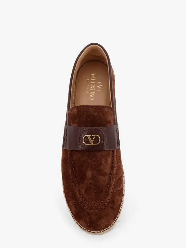 Valentino Garavani Suede Espadrilles With Vlogo Signature - Brown