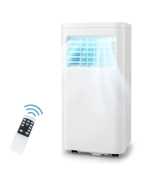 VEBREDA 5000 Btu Portable Air Conditioner Cools 250 Sq.ft - White