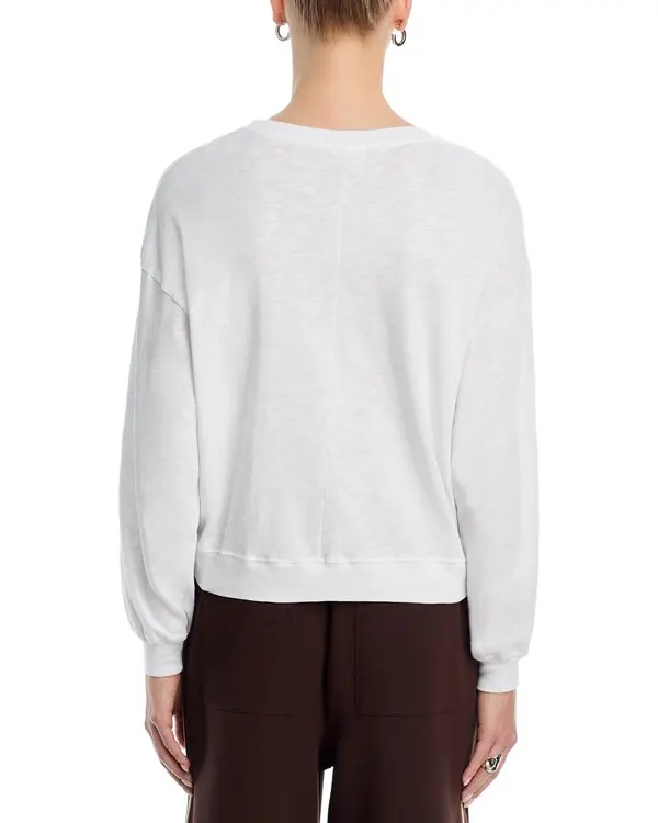 American Vintage Long Sleeve Tee - Blanc