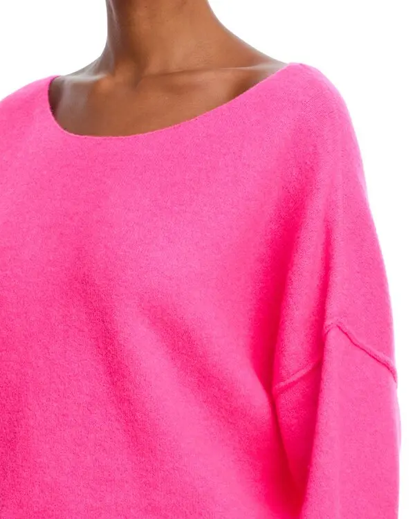 American Vintage Boat Neck Sweater - Rose Fluo