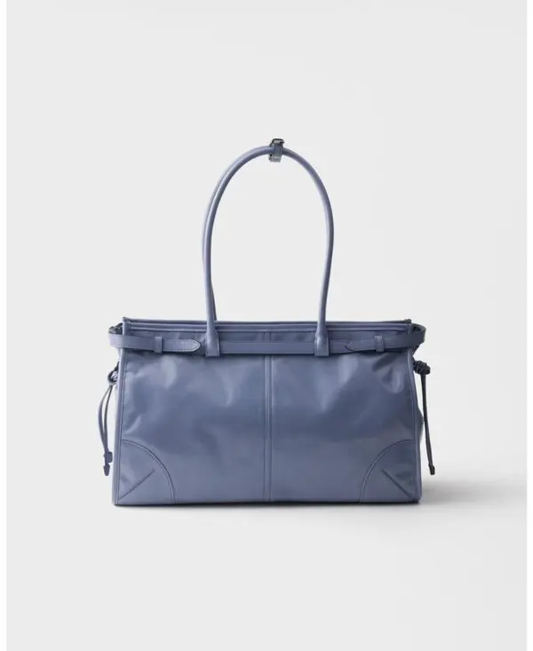 Prada Bonnie Large Leather Handbag - Dark Blue