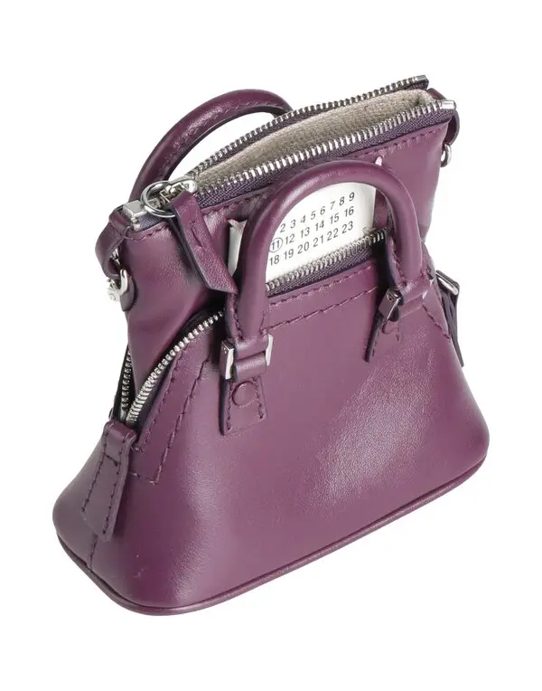 MAISON MARGIELA Cow Leather Crossbody Bag - Plum