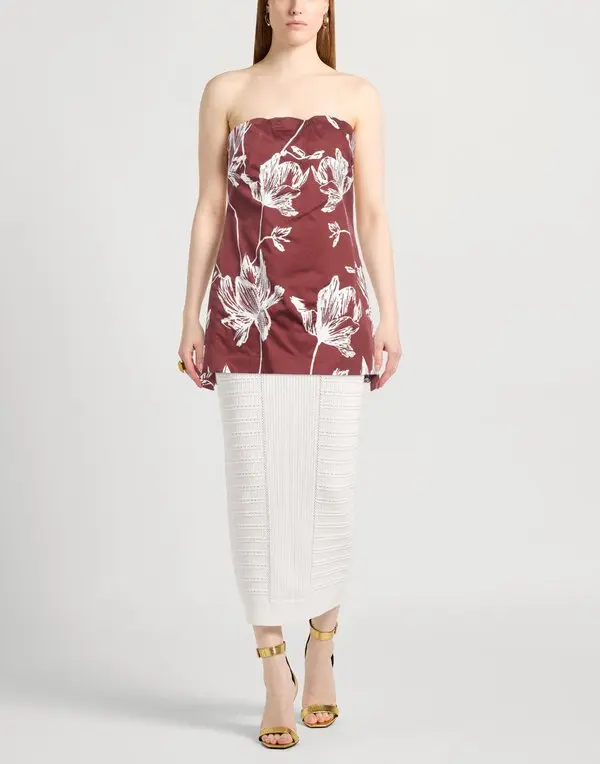 Liviana Conti Floral-print Poplin Tube Top