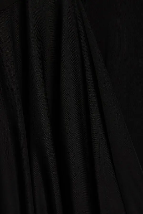 David Koma Draped Jersey Mini Shirt Dress