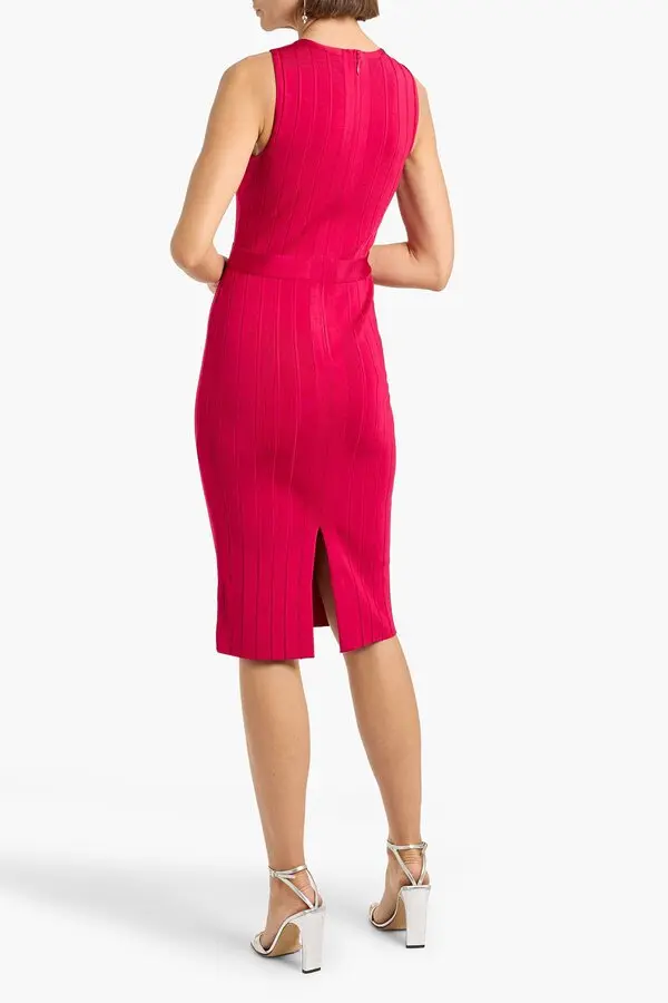 open lace back dress Herve Leger Long Pink Bandage Dress main image 1