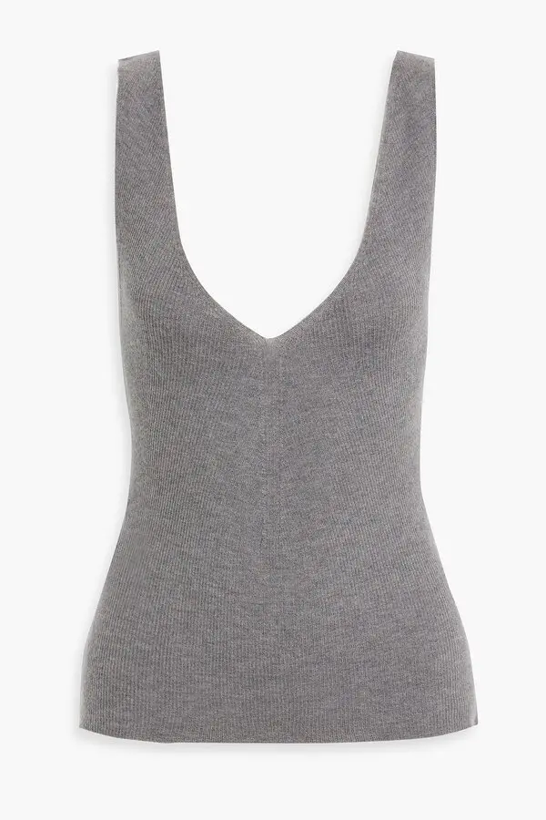 Altuzarra Ribbed Cashmere Top - Gray
