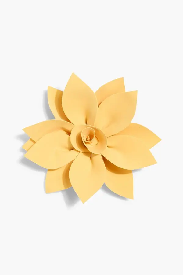 Chiara Boni La Petite Robe Floral-appliquéd Jersey Brooch - Yellow