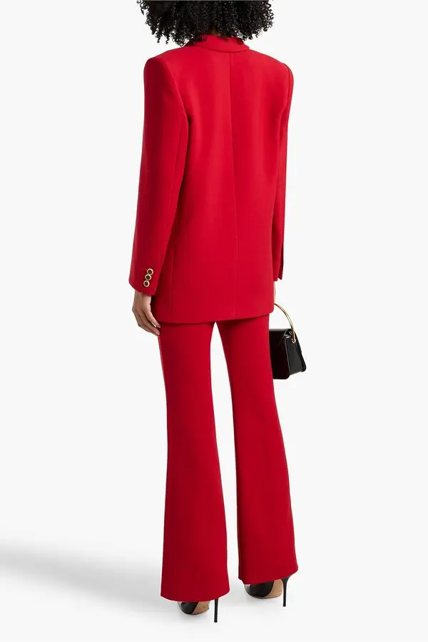 Alessandra Rich Double-breasted Wool Blazer - Red