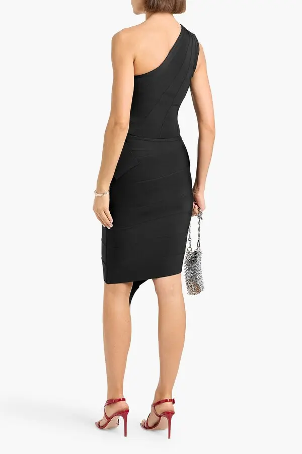 Herve Leger Alma Draped Bandage Skirt