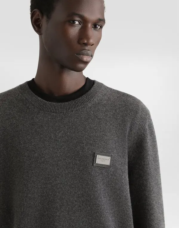 Dolce & Gabbana Wool Round-neck Sweater With Branded Tag