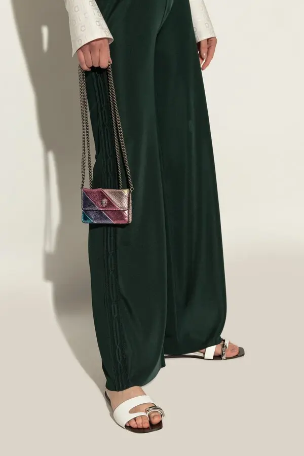 Kurt Geiger Embossed Leather Shoulder Bag With Bird Applique - Multicolour