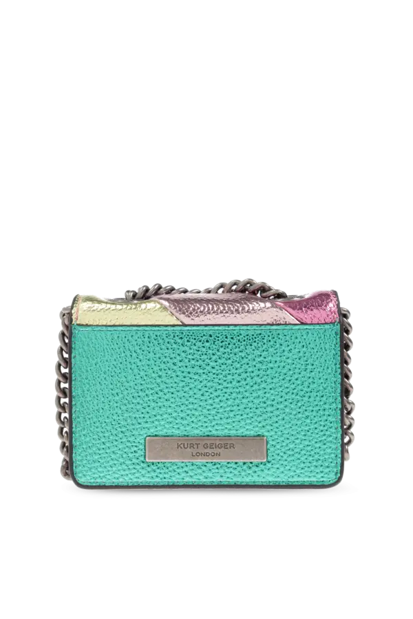 Kurt Geiger Embossed Leather Shoulder Bag With Bird Applique - Multicolour