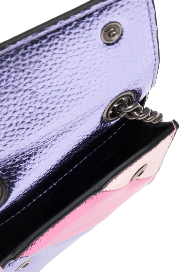 Kurt Geiger Embossed Leather Shoulder Bag With Bird Applique - Multicolour