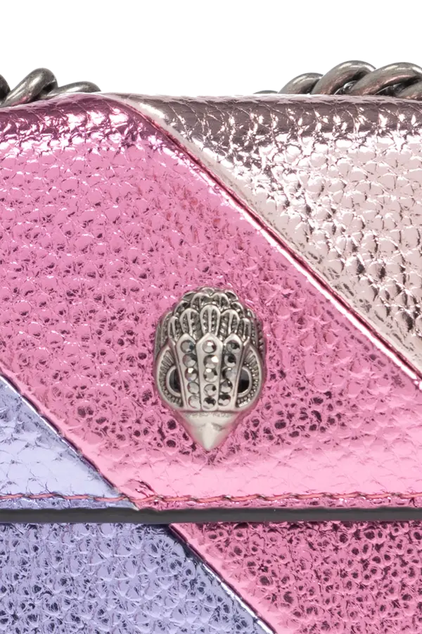 Kurt Geiger Embossed Leather Shoulder Bag With Bird Applique - Multicolour