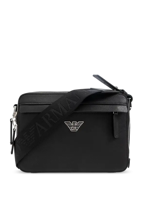 Emporio Armani Shoulder Bag With Logo - Black