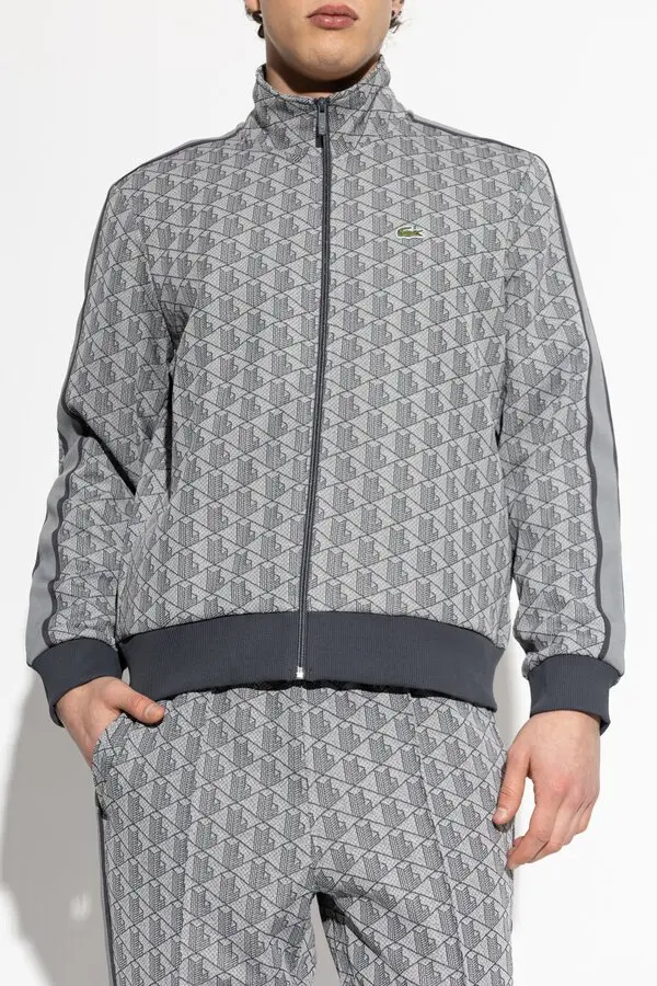 Lacoste Monogram Knit Sweatshirt - Grey