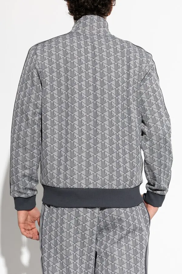 Lacoste Monogram Knit Sweatshirt - Grey