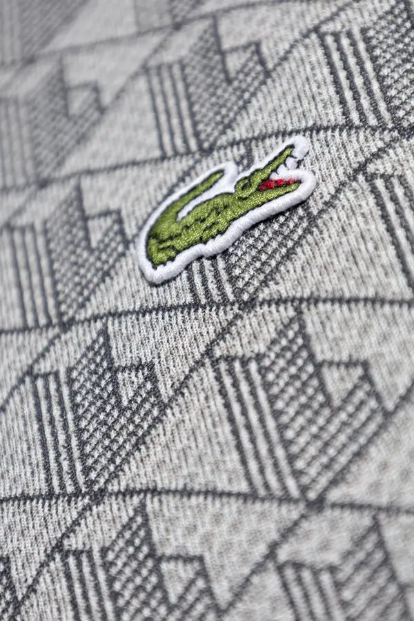 Lacoste Monogram Knit Sweatshirt - Grey