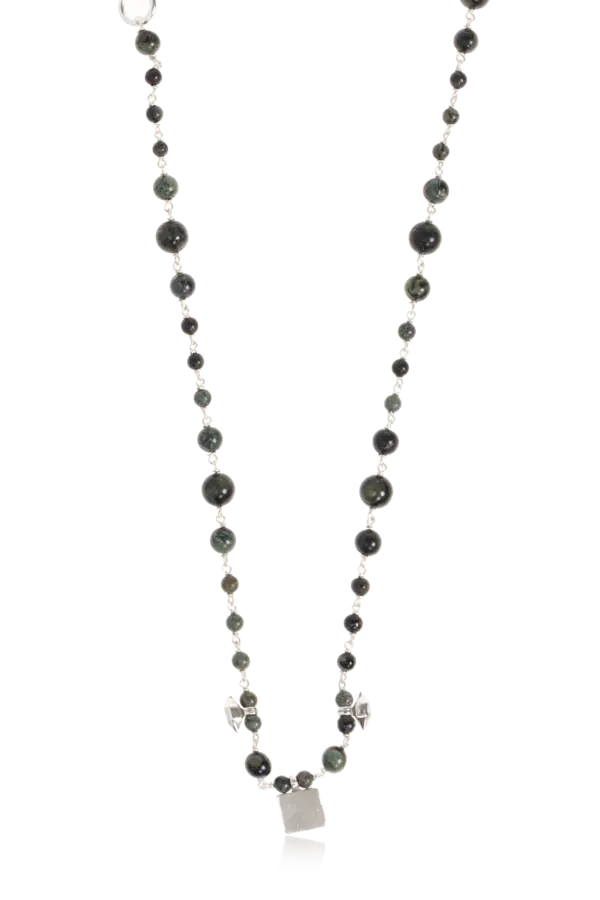 MARANT Geometric Stone Necklace - Silver