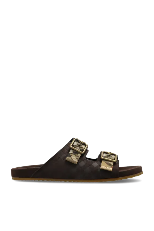 Burberry Logo Detailed Slides - Brown