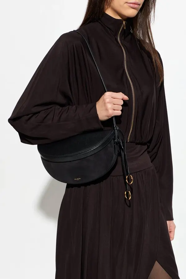 Alaïa Hip East West Shoulder Bag - Black