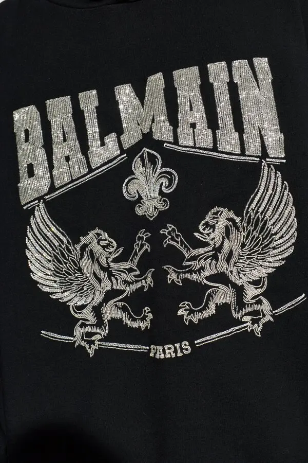 Balmain Sweatshirt With Shimmering Appliqués