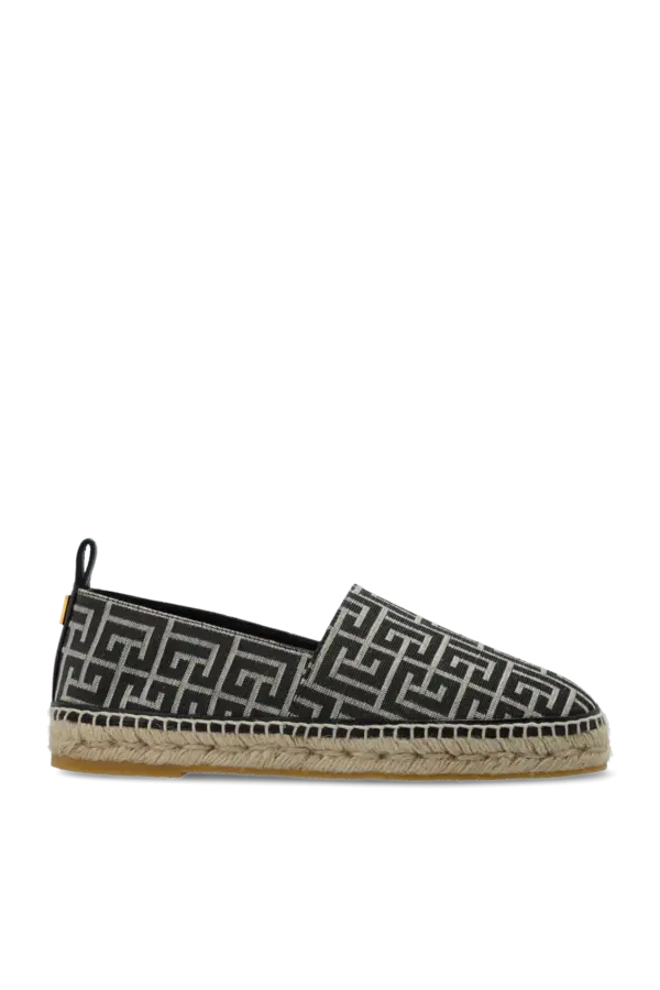 Balmain Monogram Espadrilles - Black