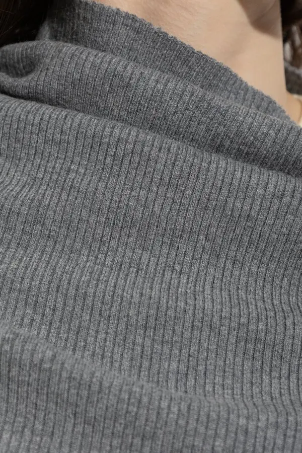 LISA YANG Agie Asymmetrical Knit Sweater - Grey
