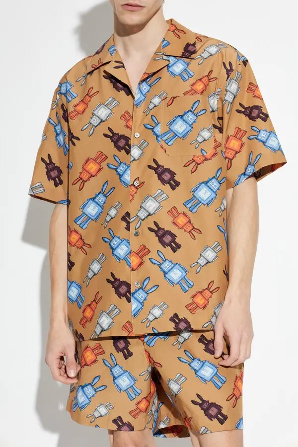 Mcm Shirt With Print - Beige